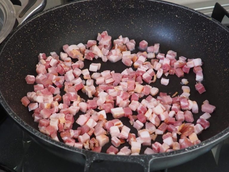 Orecchiette with Mascarpone, Turmeric, Bacon - Delicious Recipes